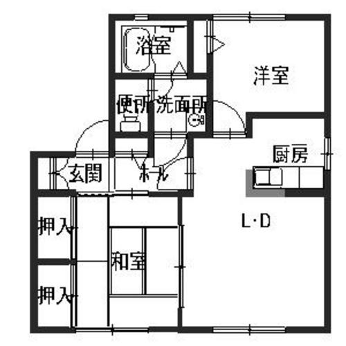 揖保郡太子町東南 JR網干駅 バス約10分 2LDK ディアス東南 B101の賃貸物件詳細 | 揖保郡太子町の賃貸ならお部屋探しの窓口賃貸館